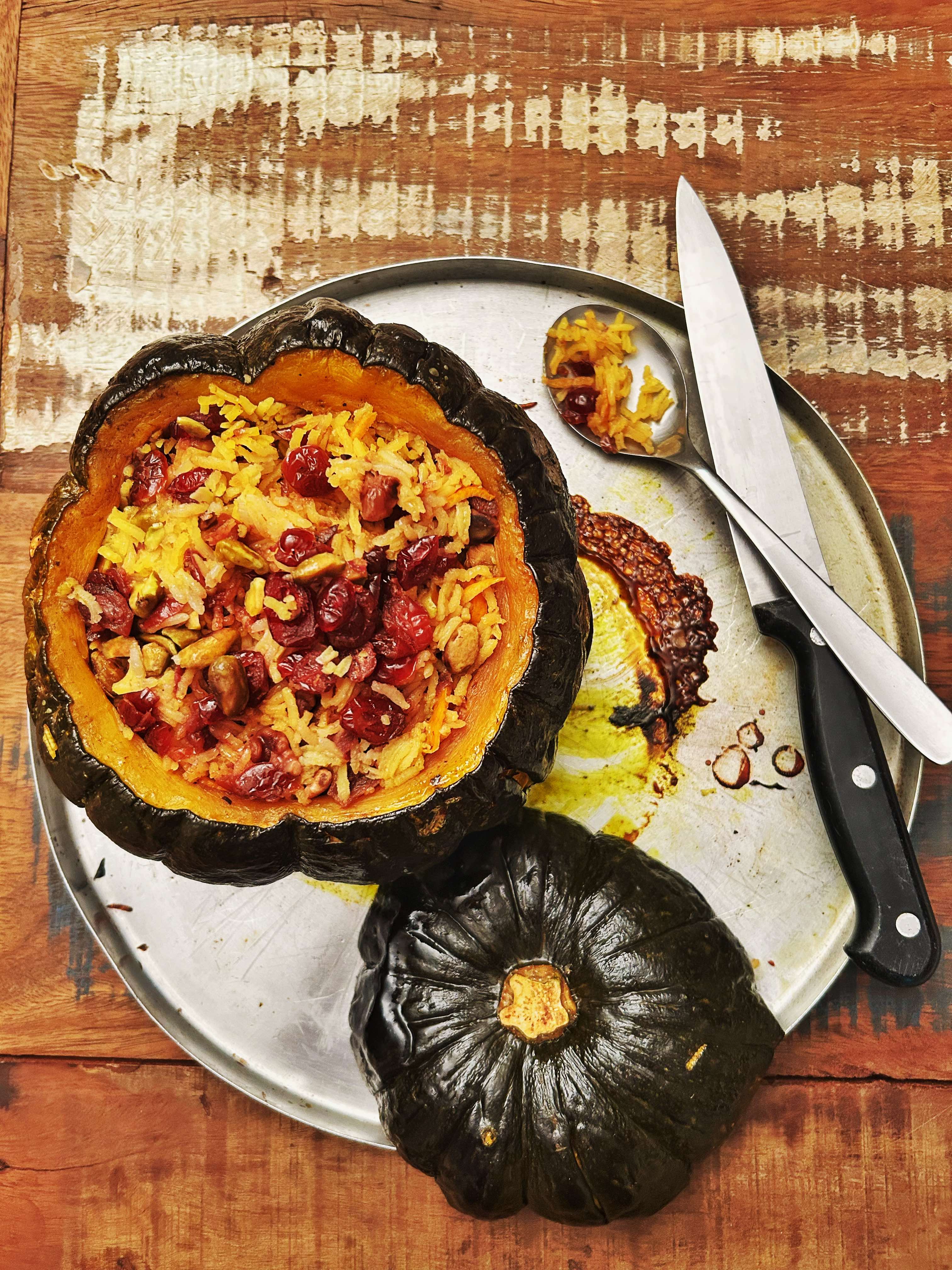 “BAKED PUMPKIN STUFFED WITH JEWELLED RICE”, UNA FESTA PER IL PALATO!